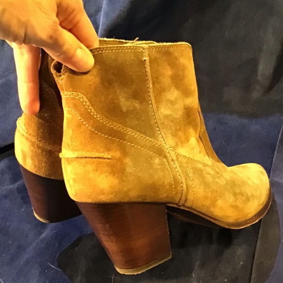 Frye | Shoes | Frye Suede Western Booties Sz Eucinside Zip | Poshmark